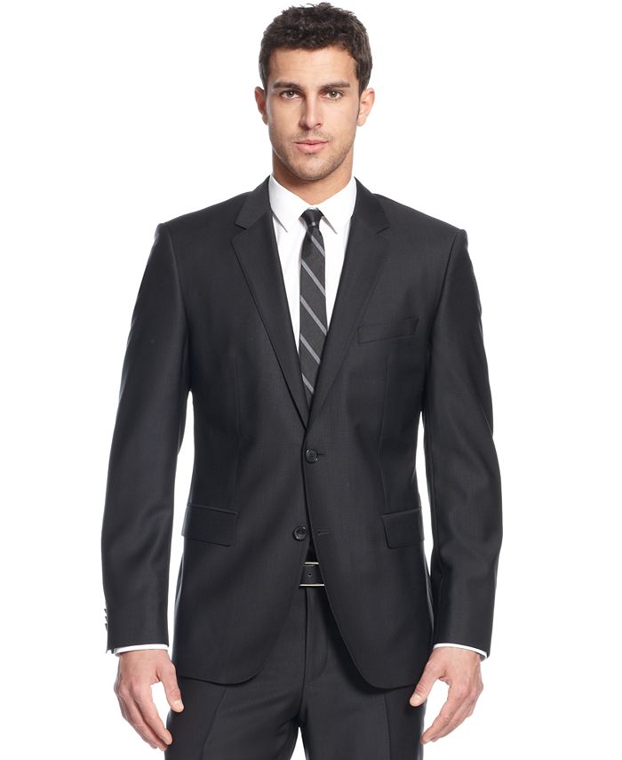 Hugo Boss BOSS Solid Trim-Fit Suit - Macy's