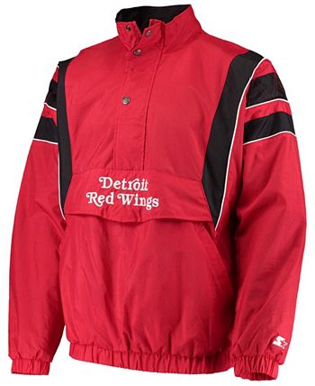 Starter Men's Red Detroit Red Wings Impact Half-Zip Jacket - Macy's