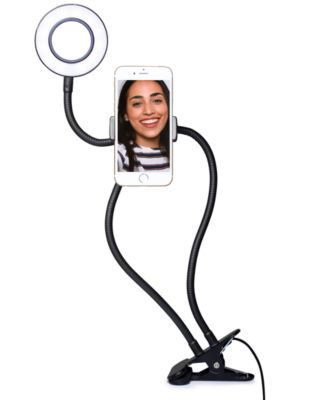 Swipe Smartphone Holder with LED Ring Light