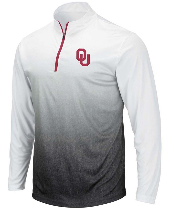 Colosseum Men's Gray Oklahoma Sooners Magic Team Logo Quarter-Zip ...