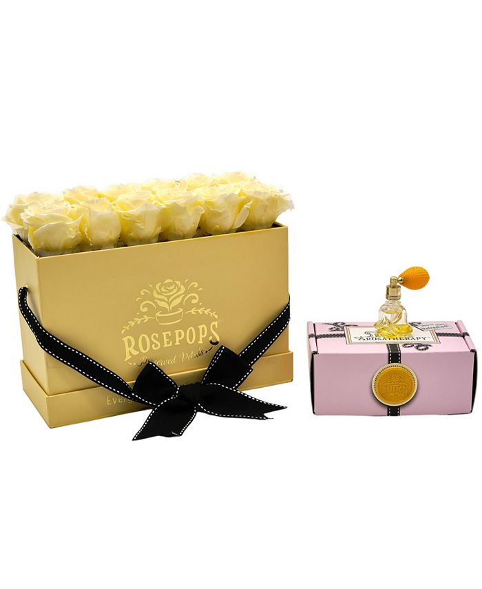 Rosepops Pop-Up Pastel to The Moon and Back Real Buttercup Yellow Roses ...