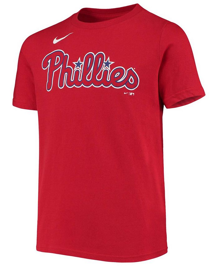 Nike Big Boys Rhys Hoskins Red Philadelphia Phillies Player Name and ...