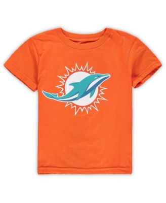 Preschool Girls and Boys Orange Miami Dolphins Team Logo T-shirt - Macy's