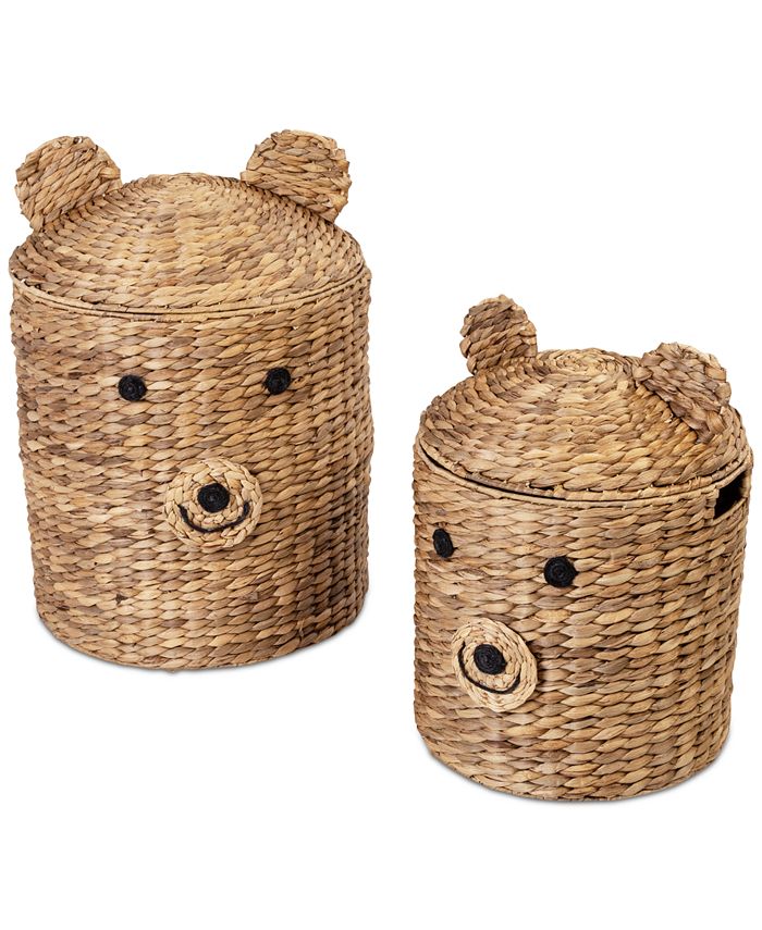 Honey Can Do Bear Storage Baskets, Set of 2 - Macy's