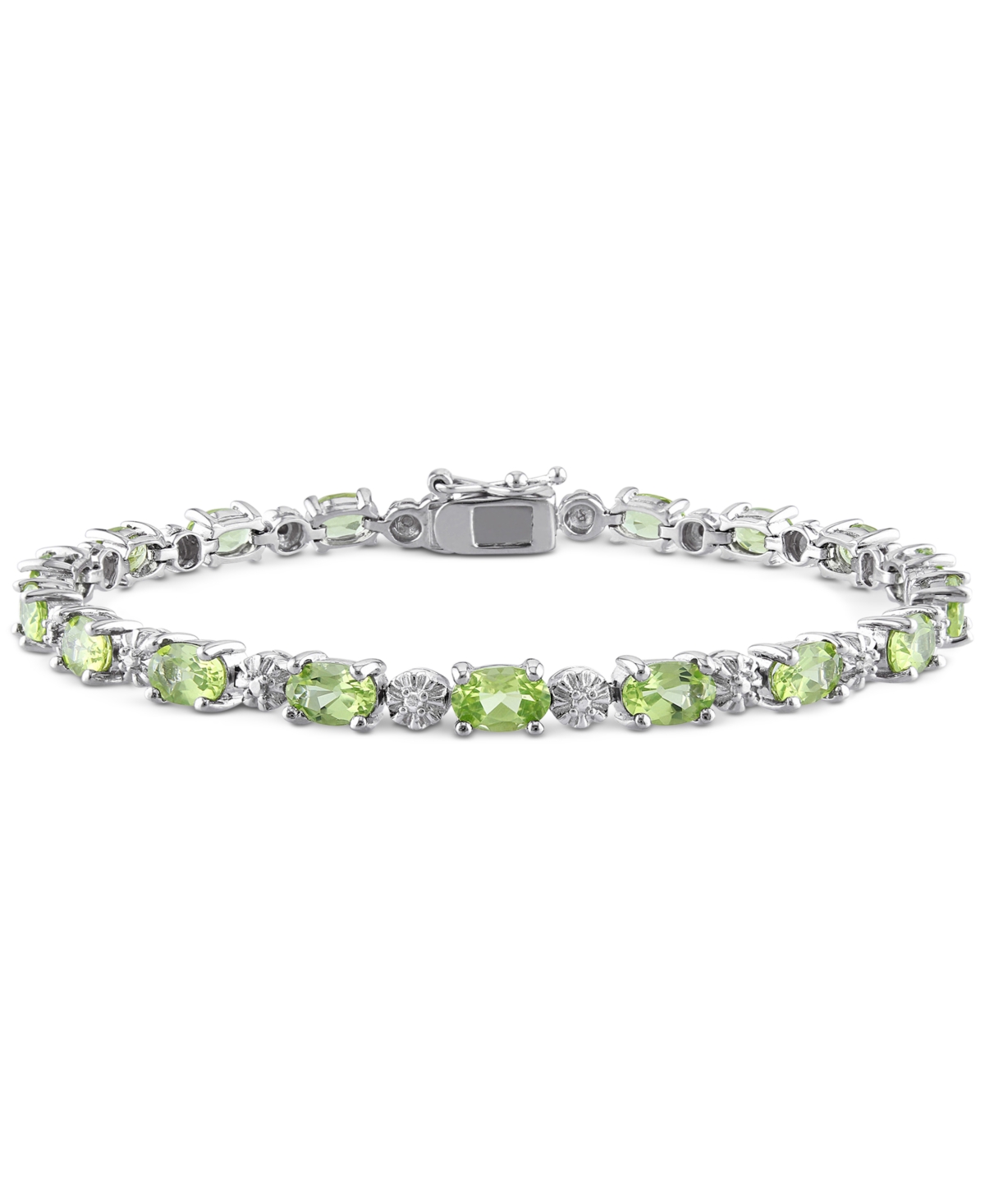 Click here for Garnet (9-7/8 ct. t.w.) & Diamond Accent Link Brac... prices