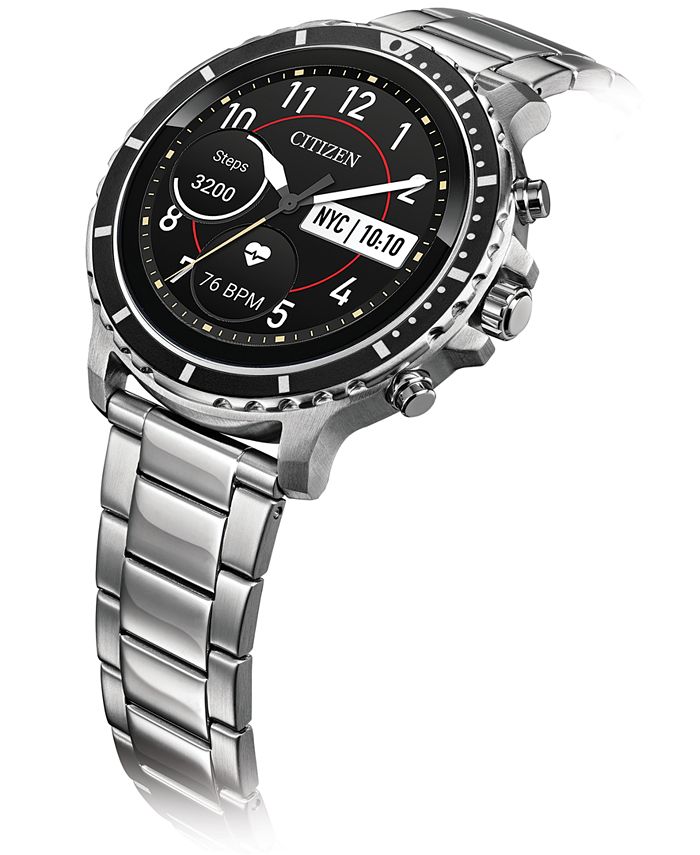 Citizen Men's CZ Smart HR Stainless Steel Bracelet Touchscreen Smart ...