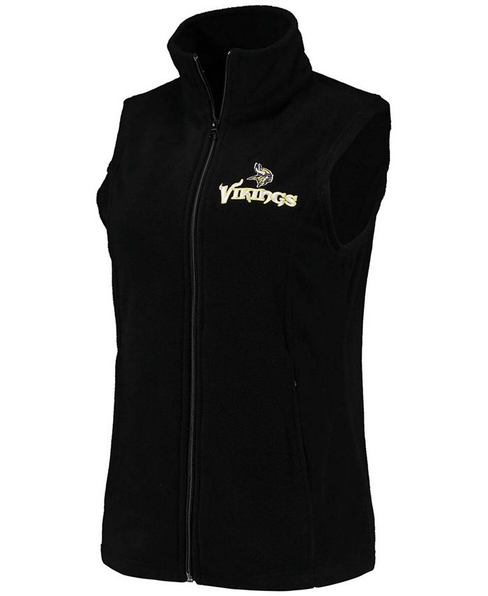 Dunbrooke Women's Minnesota Vikings Black Houston Fleece Full-Zip Vest ...