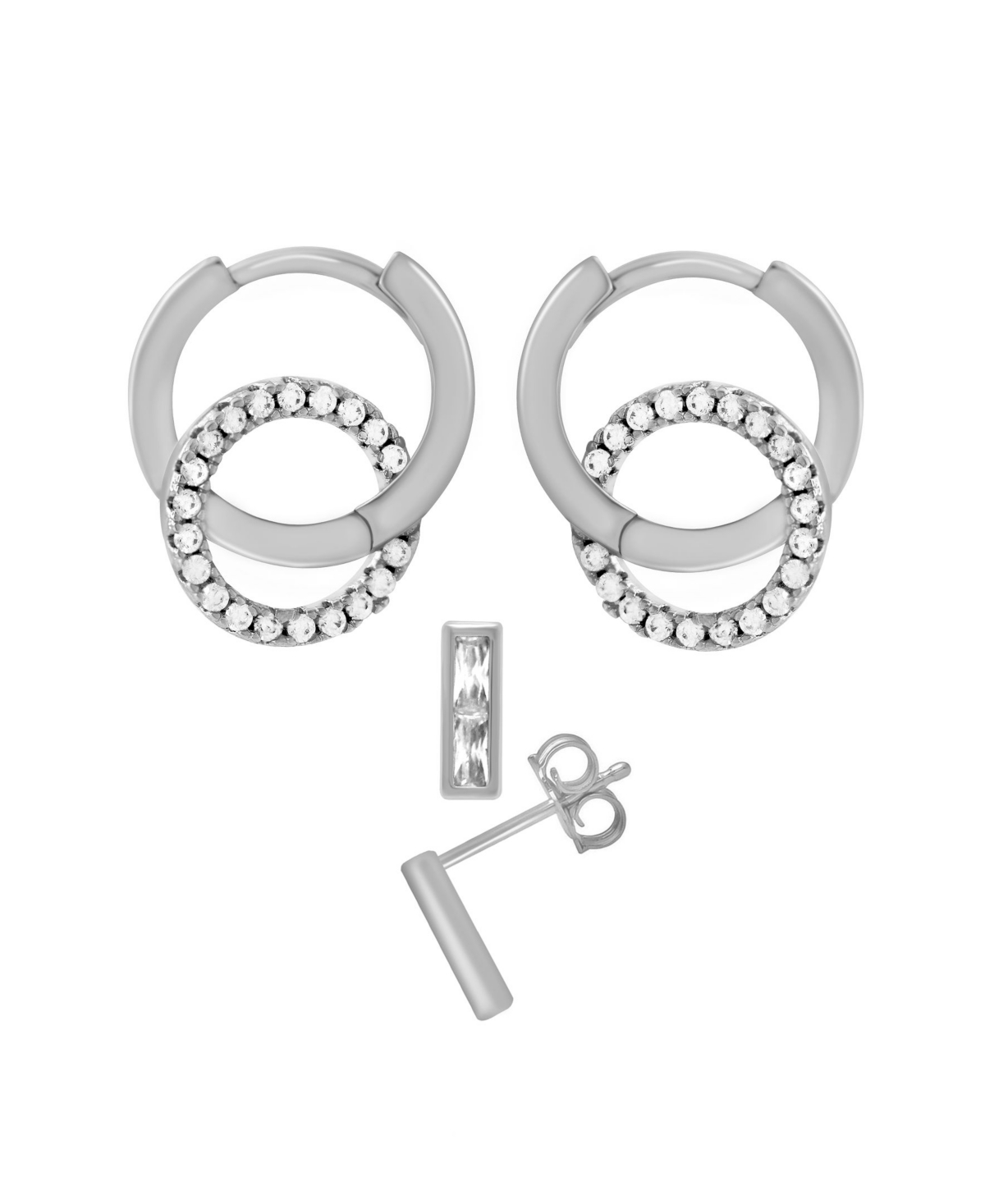Click here for And Now This 2-Piece Bar Post Click Top Hoop Earri... prices