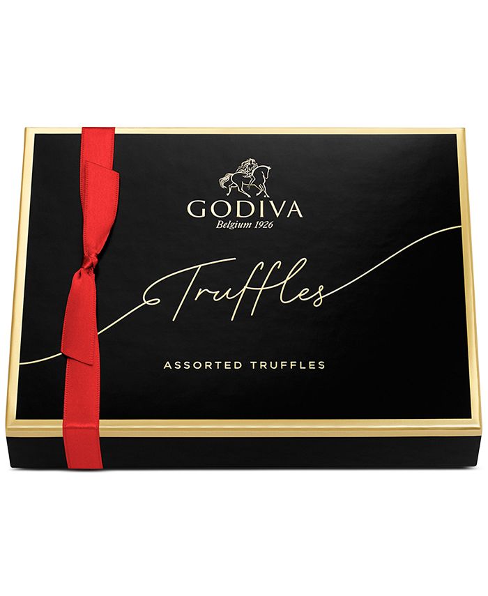 Godiva Signature Chocolate Truffles Gift Box with Red Ribbon, 12 Pieces ...
