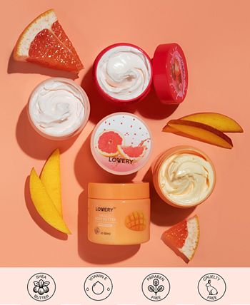 Lovery Pink Grapefruit, Mango, Strawberry Scented Whipped Body Butter ...