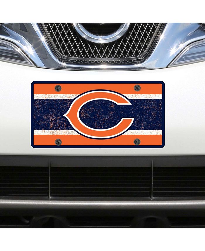 Stockdale Multi Chicago Bears Vintage-Like Acrylic Cut License Plate ...