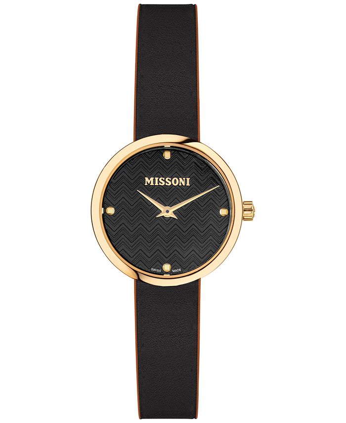 Missoni Women's Swiss M1 Interchangeable Jacquard Silk Fabric & Leather ...