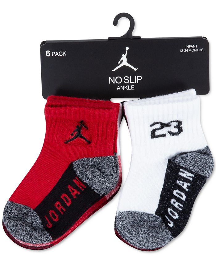 Jordan Baby and Toddler Boys Core Jumpman Ankle Socks, Pack of 6 - Macy's
