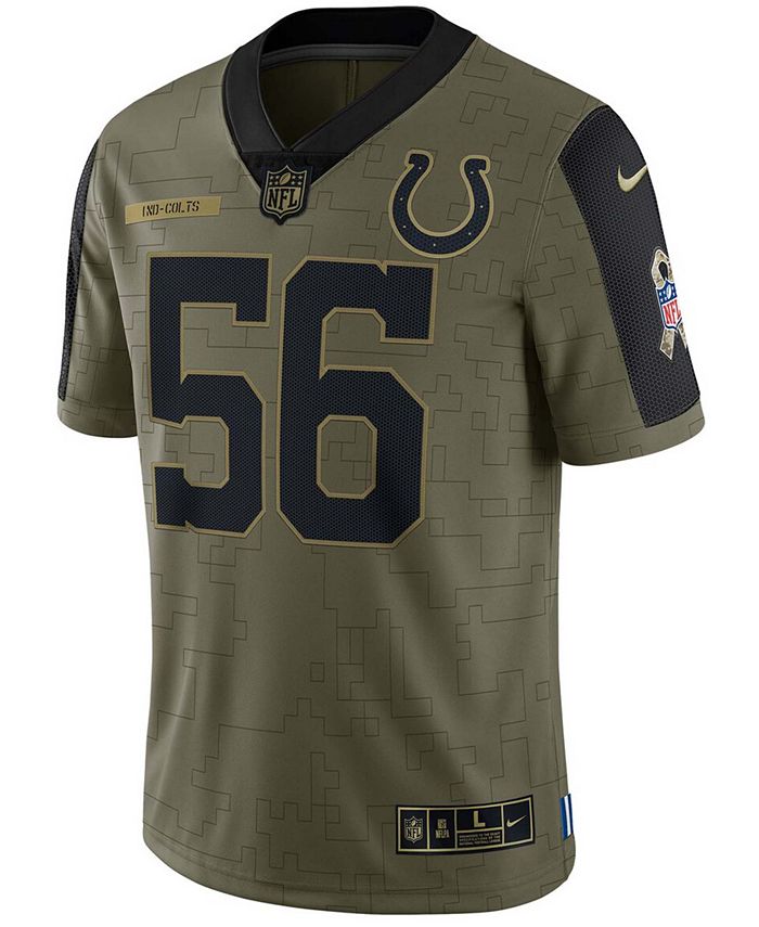 Nike Men's Quenton Nelson Olive Indianapolis Colts 2021 Salute To ...