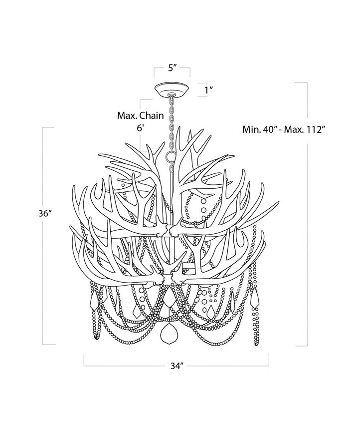 Regina Andrew Design Regina Andrew Cheyanne Antler Chandelier - Macy's