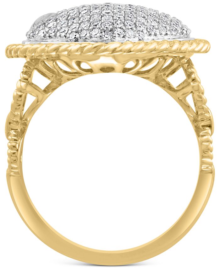 EFFY Collection EFFY® Diamond Pavé Heart Ring (3/4 ct. t.w.) in 14k Two ...