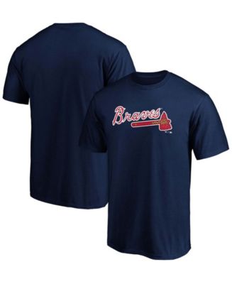 Men's Navy Atlanta Braves Official Wordmark T-shirt - Macy's