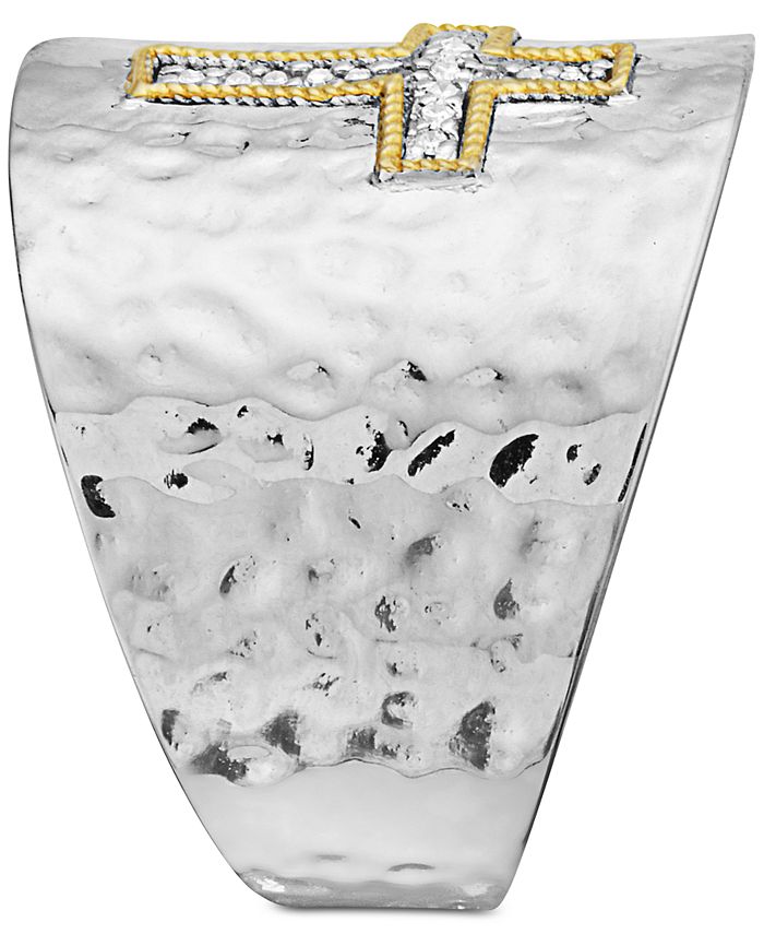 EFFY Collection EFFY® Diamond Cross Hammered Statement Ring (1/2 ct. t ...