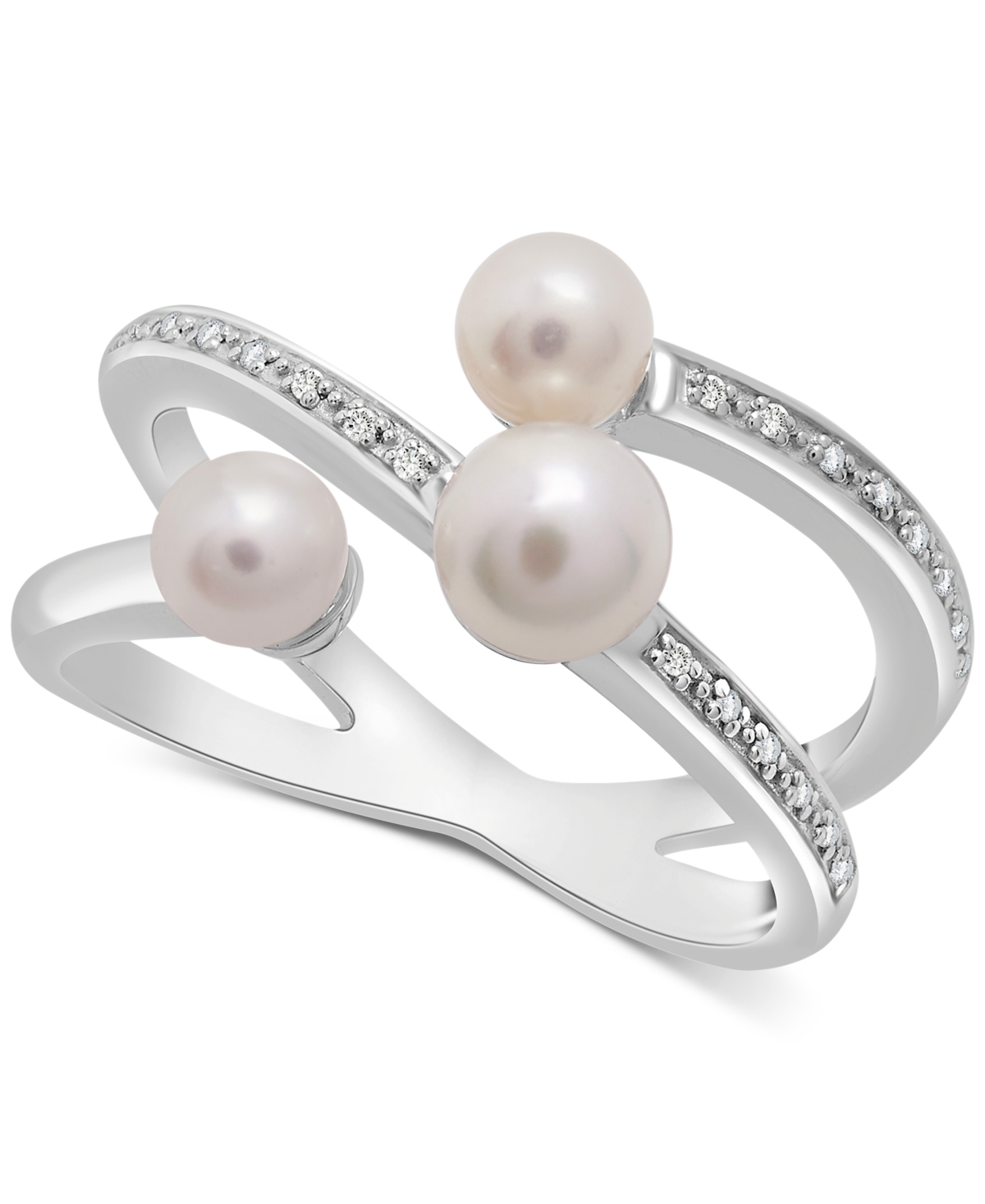 Click here for Cultured Freshwater Pearl (4 & 5mm) & Diamond (1/2... prices
