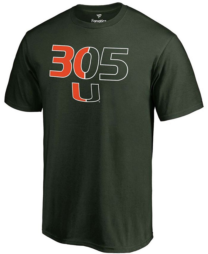Fanatics Men's Green Miami Hurricanes 305 Hometown T-shirt - Macy's