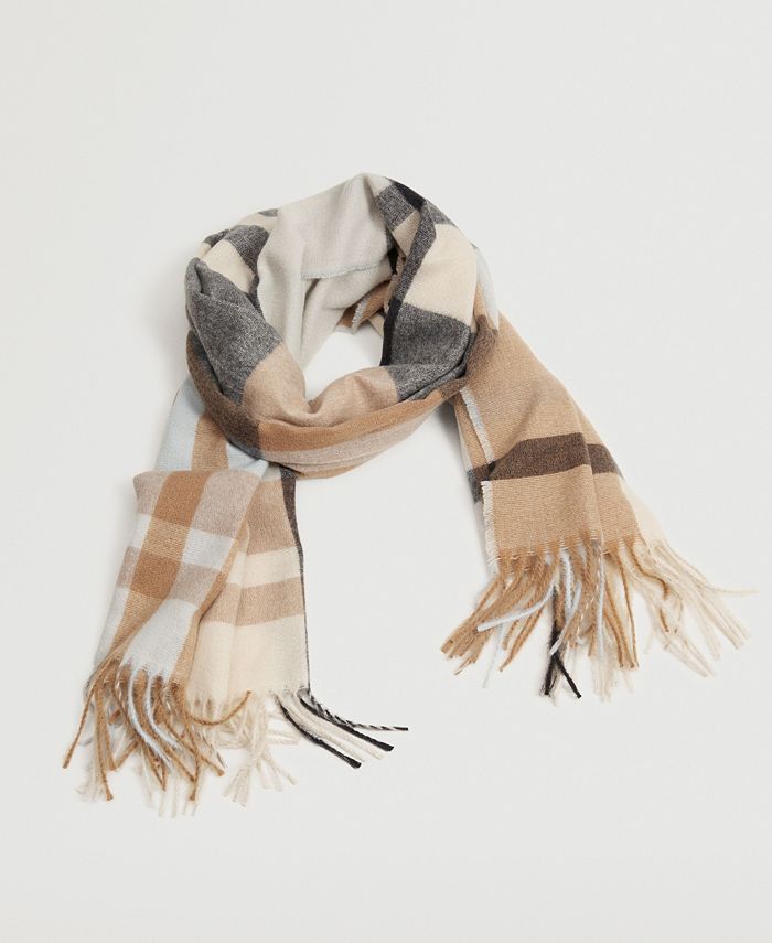 MANGO Women's Fringes Knit Scarf - Macy's