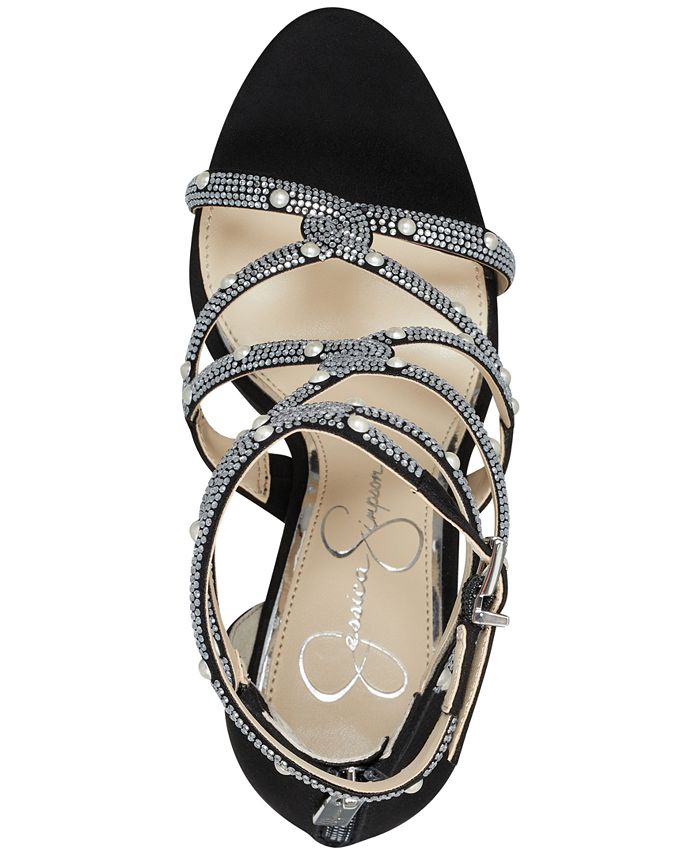 Jessica Simpson Women's Janya Caged Rhinestone Dress Sandals & Reviews ...