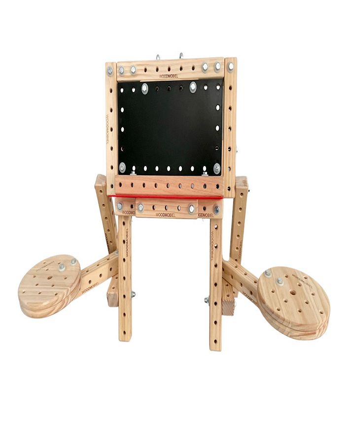 Funphix Woodmobiel by Starter Modular Construction Toy Set with 18 Wood ...
