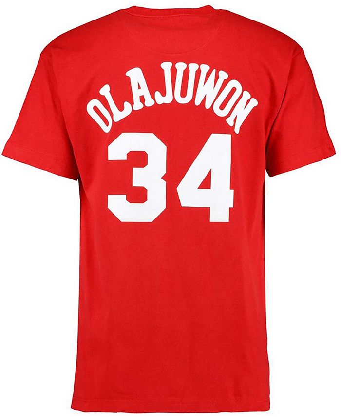 Mitchell And Ness Mens Hakeem Olajuwon Red Houston Rockets Hardwood