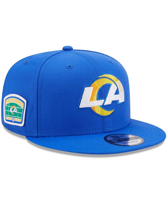 New Era Men's Royal Los Angeles Rams Field Patch 59FIFTY Fitted Hat ...