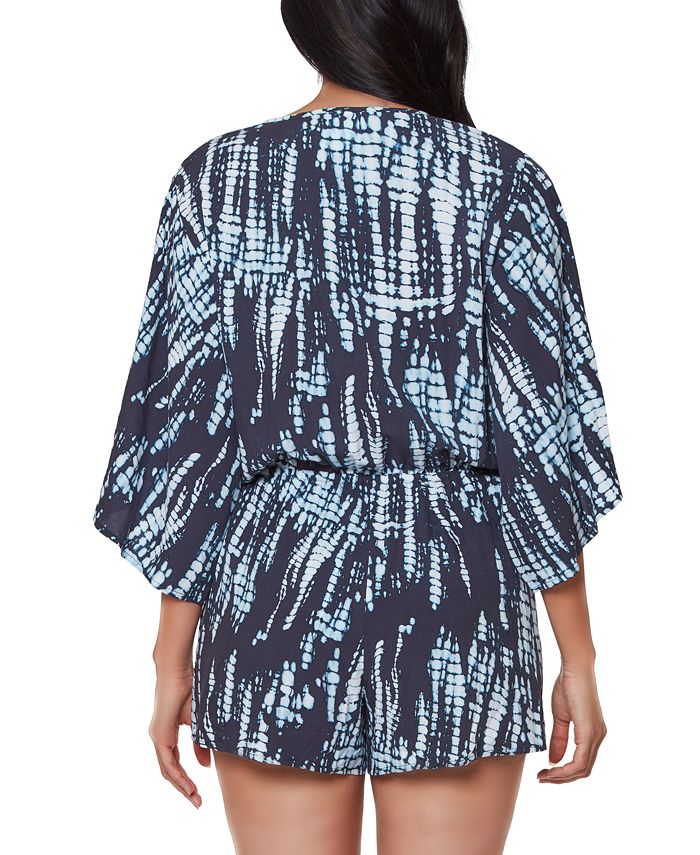 Bar III Tie-Dyed Romper Swim Cover-Up, Created for Macy's - Macy's