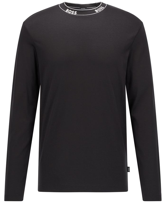 Hugo Boss Repeat-Logo Collar T-Shirt - Macy's