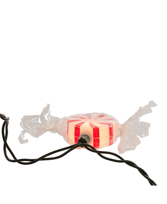 Kurt Adler 10-Light Red Peppermint Candy Light Set - Macy's