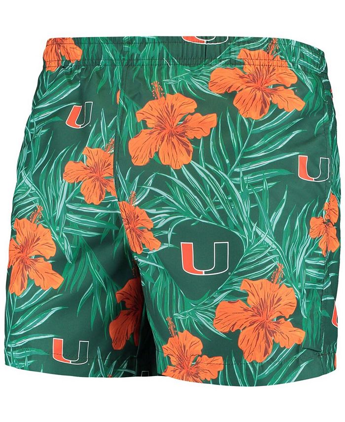 FOCO Men's Green Miami Hurricanes Swimming Trunks - Macy's