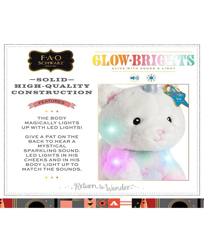 FAO Schwarz Kittycorn Plush Toy with LED Lights and Sound, Created for ...