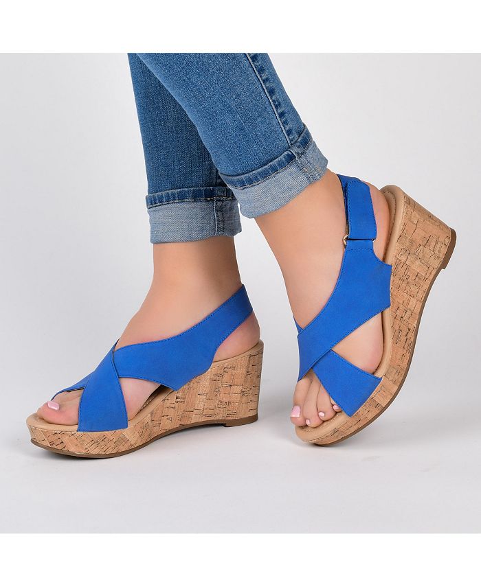 Journee Collection Women's Jenice Wedge Sandal - Macy's