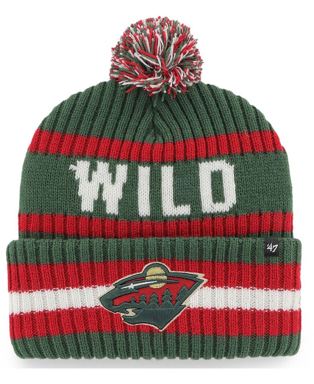 Click here for Mens Green Minnesota Wild Bering Cuffed Knit Hat w... prices