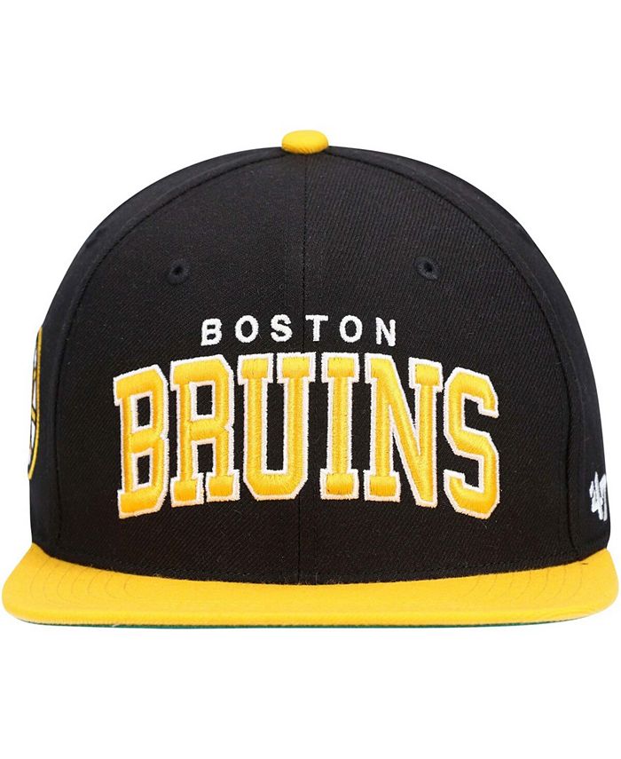 '47 Brand Men's Black Boston Bruins Captain Snapback Hat - Macy's