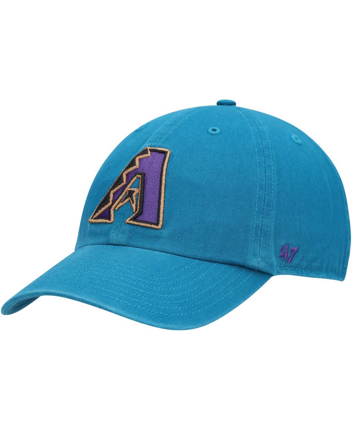 Mens Teal Arizona Diamondbacks Logo Cooperstown Collection Clean Up Adjustable Hat - Teal