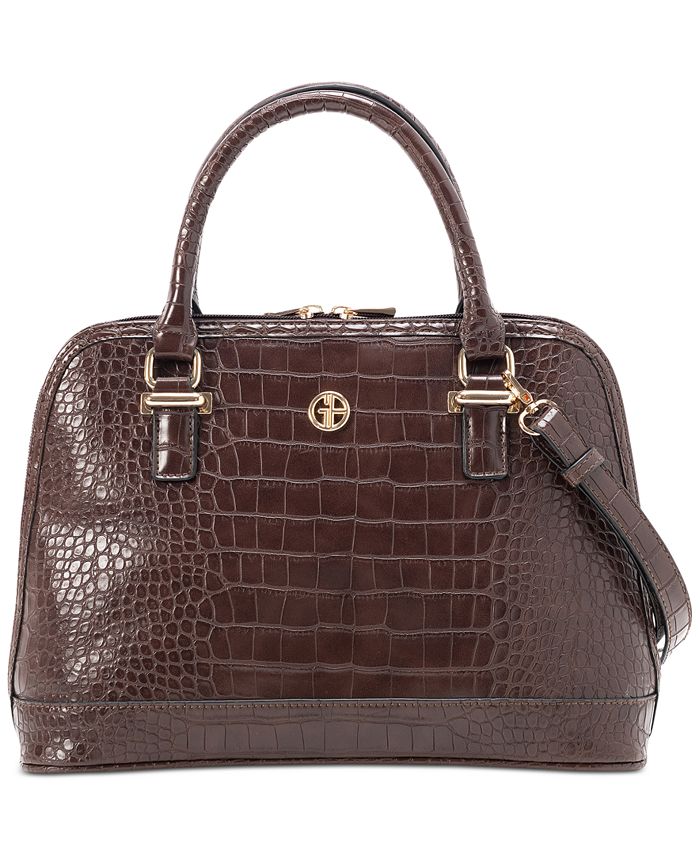 Giani Bernini Croc-Embossed Dome Satchel, Created for Macy's - Macy's