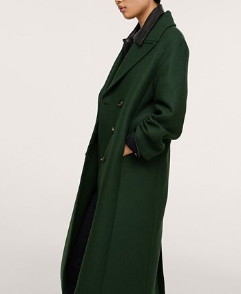 MANGO Women's Double-Breasted Coat - Macy's