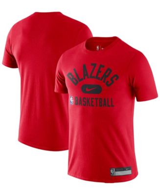 Men's Red Portland Trail Blazers On-Court Practice Legend Performance T ...