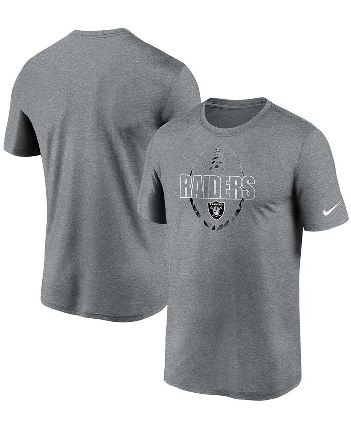 Nike Men's Heathered Gray Las Vegas Raiders Icon Performance T-shirt ...