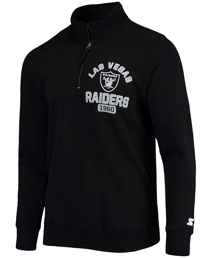 Starter Men's Black Las Vegas Raiders Heisman Quarter-Zip Jacket - Macy's