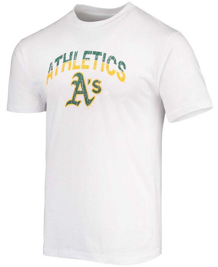 Concepts Sport Men's White and Gray Oakland Athletics Gateway T-shirt ...