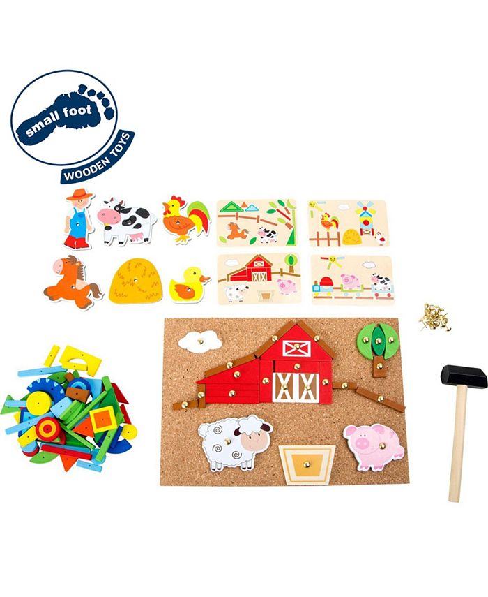 Legler USA Small Foot Wooden Toys Farm Theme Hammer Arts and Crafts ...