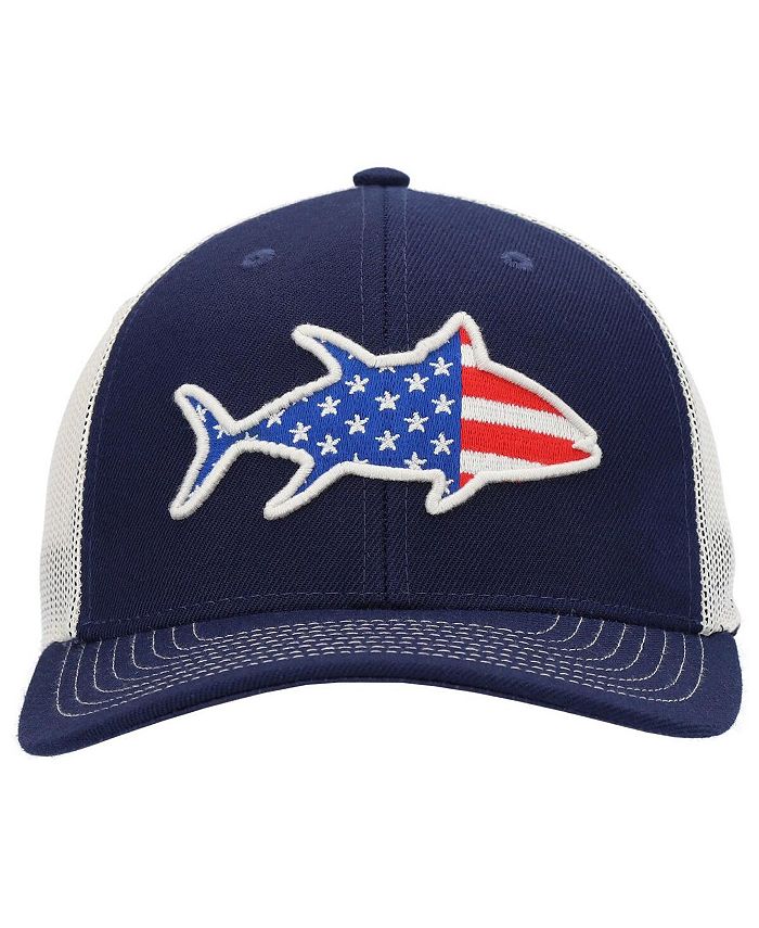 Local Crowns Men's Navy USA Fish Collection Tuna Trucker Snapback Hat ...