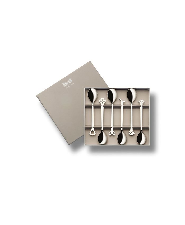 Mepra Evento Coffee Spoon Box Set, 6 Piece - Macy's