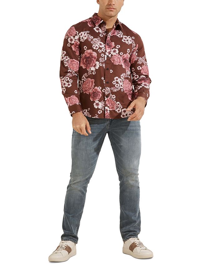 GUESS Men's Slim-Fit Luxe Knoll Garden Shirt - Macy's