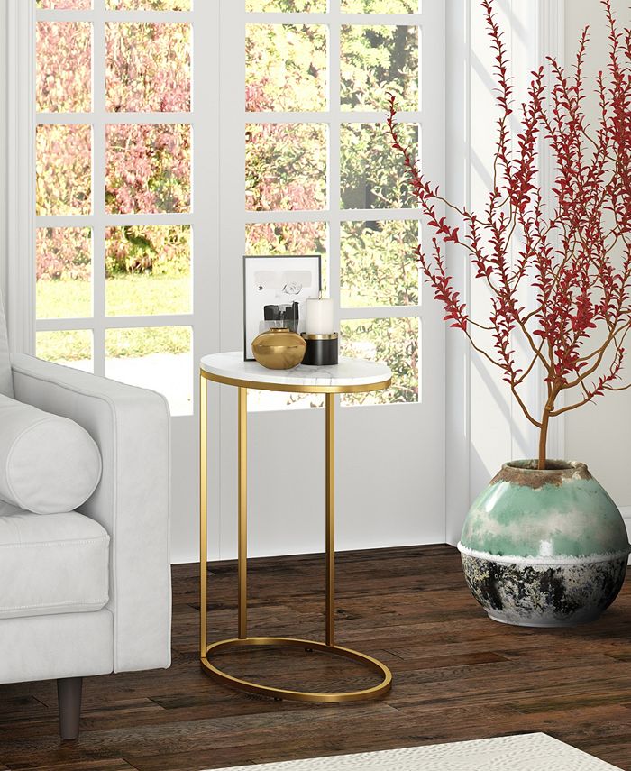 Hudson & Canal Enzo Side Table, 20" x 12" - Macy's