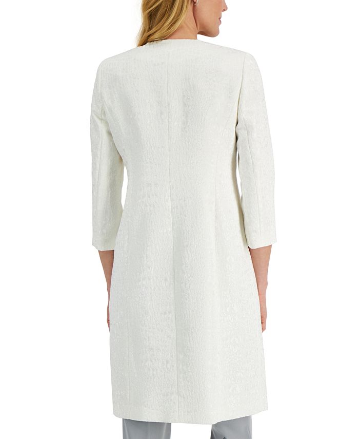 Kasper Open-Front Jacquard Topper Jacket - Macy's